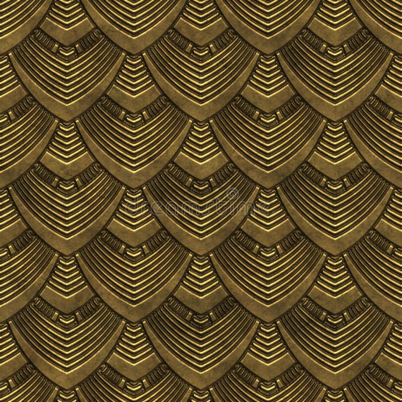 Gold Metal Seamless Texture with Pattern Stock Illustration ...