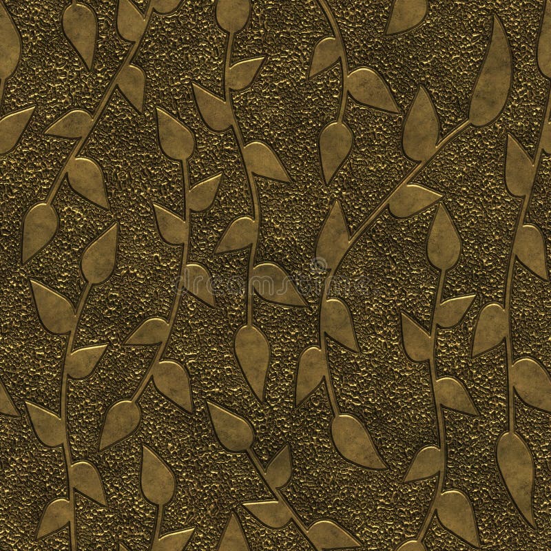 Gold Metal Seamless Texture with Pattern Stock Illustration ...