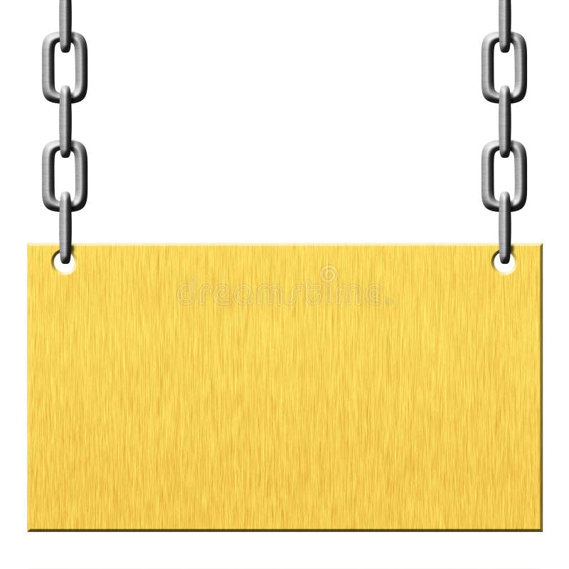 Gold Metal Signboard Hanging Chains Stock Photos - Free & Royalty-Free ...