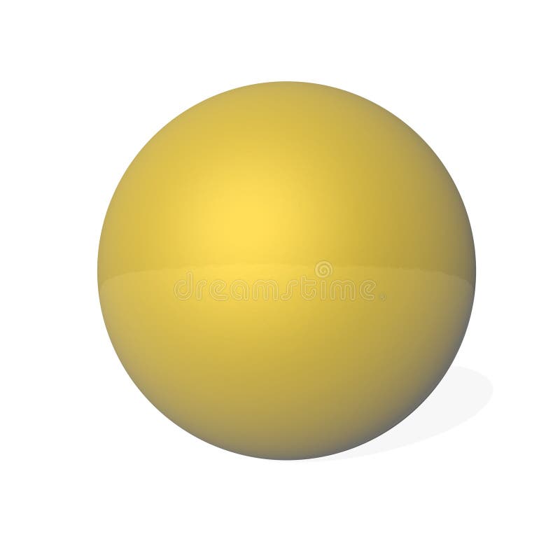 Gold Metal Sphere - 3D Render Stock Illustration - Illustration of ...
