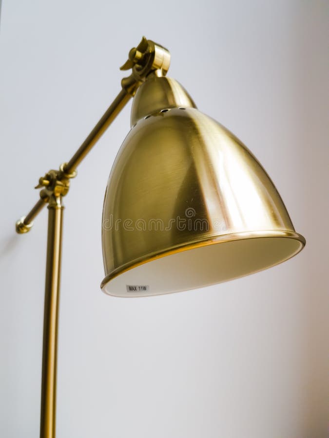 Gold Metal Table Lamp Element Stock Image - Image of light, gold: 158334021