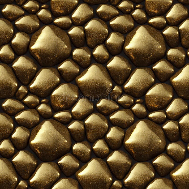 Gold Metallic Abstract Dynamic Seamless Pattern. Luxurious Golden Shiny ...