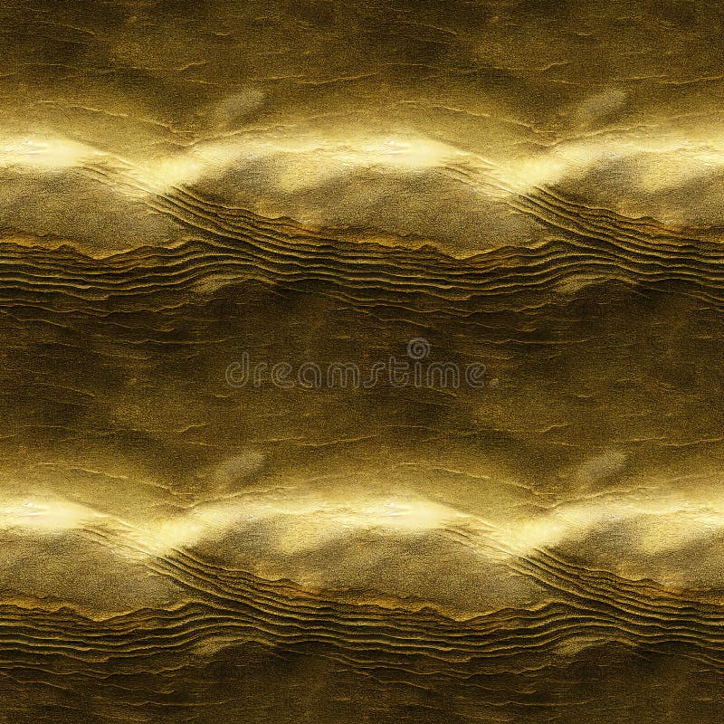 Gold Metallic Abstract Dynamic Seamless Pattern. Luxurious Golden Shiny ...
