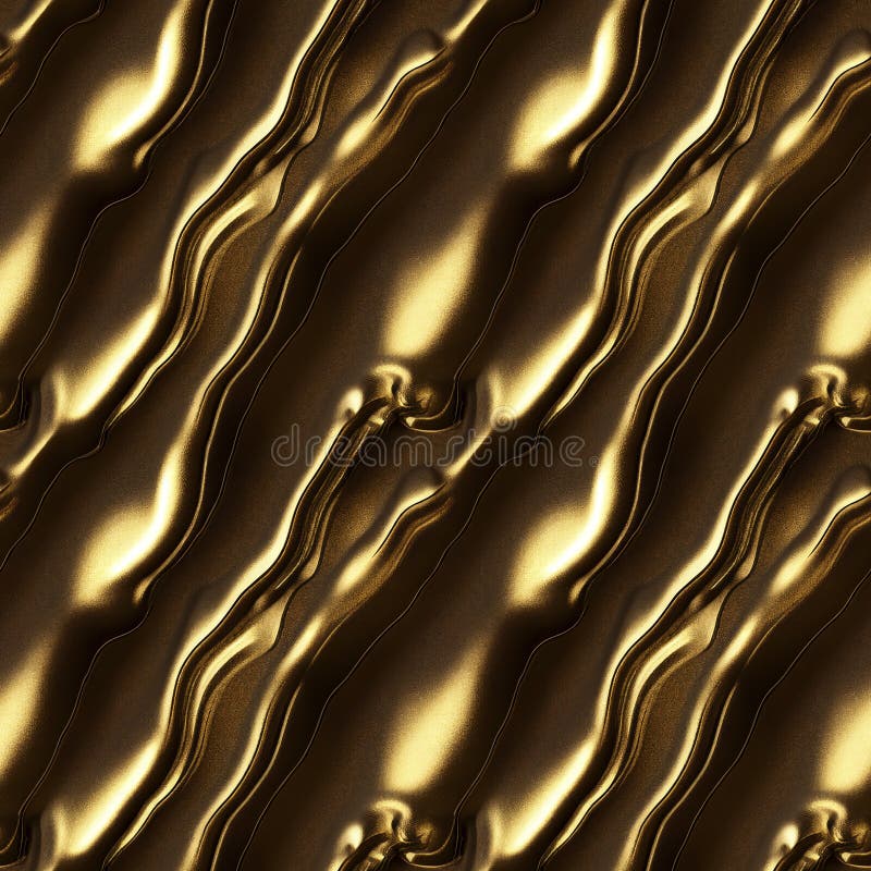 Gold Metallic Abstract Dynamic Seamless Pattern. Luxurious Golden Shiny ...
