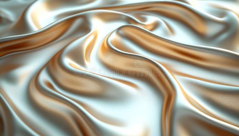 Gold Metallic Fabric Texture Background, Smooth Elegant Flowing Drapes ...