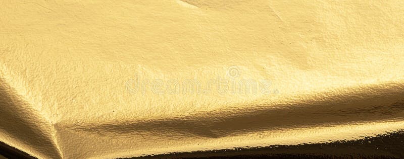 Gold Metallic Foil Texture with a Folded, Smooth Surface. Shiny ...