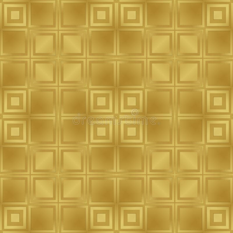 Gold Metallic Regular Seamless Pattern. Stock Illustration ...