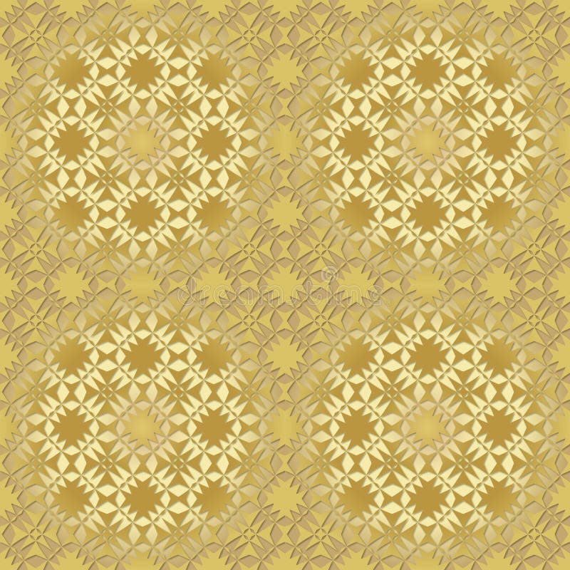 Gold Metallic Regular Seamless Pattern. Stock Illustration ...