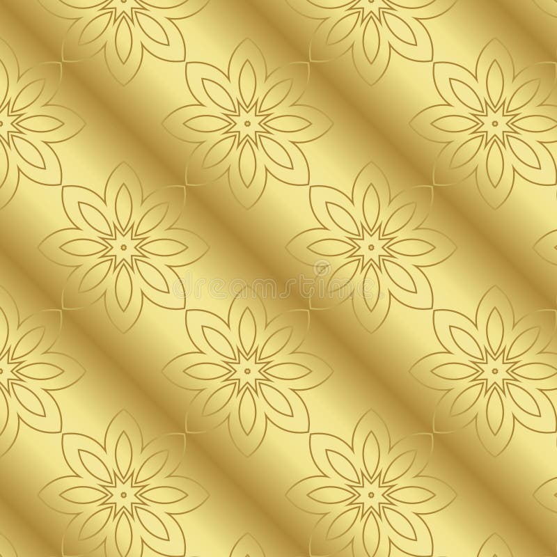 Gold Metallic Regular Seamless Pattern. Stock Illustration ...