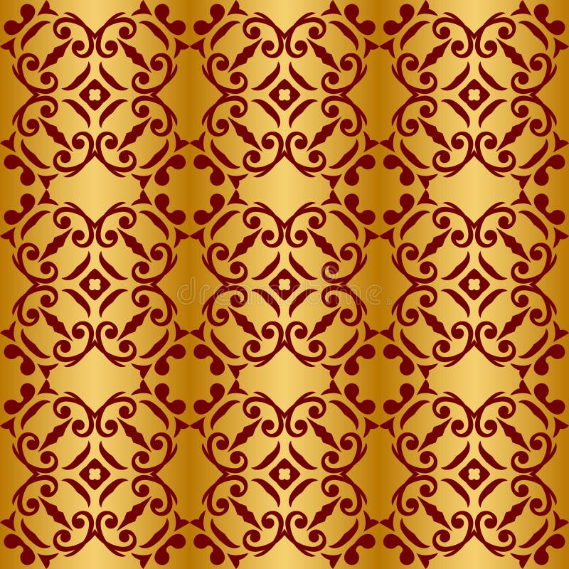 Gold Metallic Regular Seamless Pattern. Stock Illustration ...