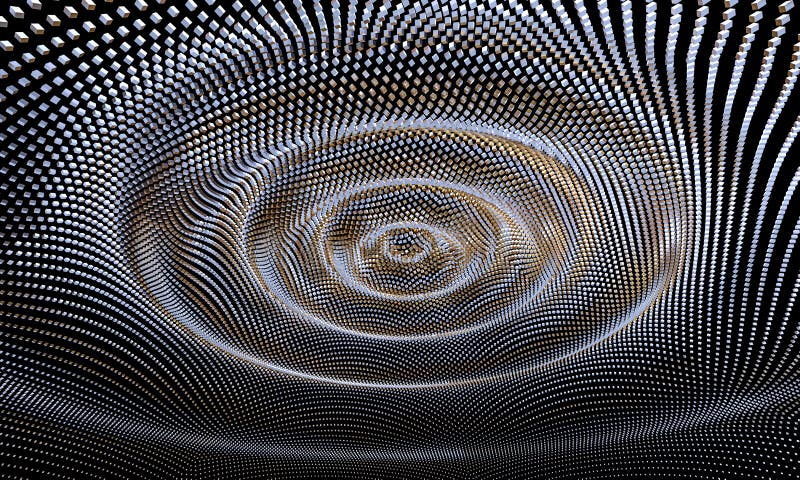 Gold Metallic Wave on Black Stock Illustration - Illustration of wave ...