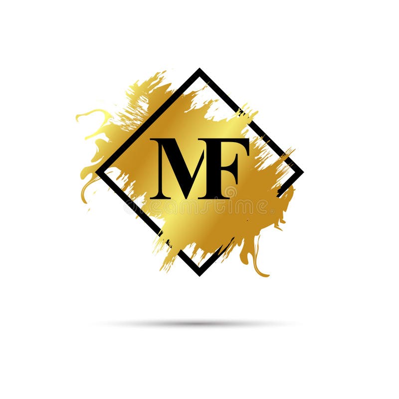 Gold MF Logo Symbol Vector Art Design Stock Illustration - Illustration ...