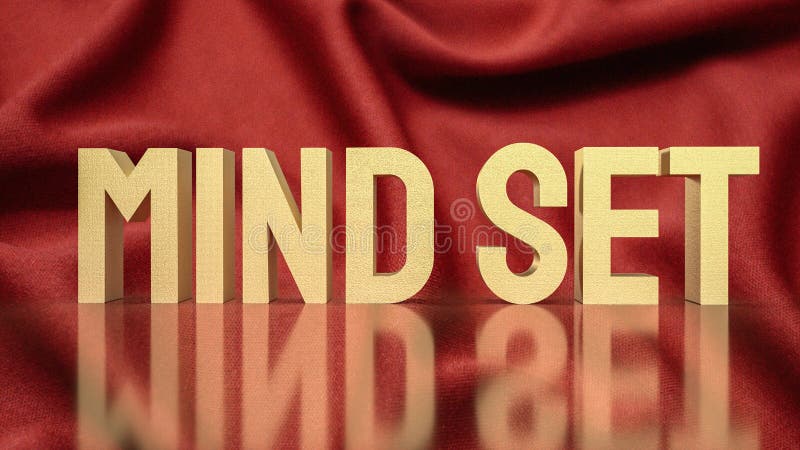 Gold Mind Set on Red Silk for Abstract Concept 3d Rendering Stock ...