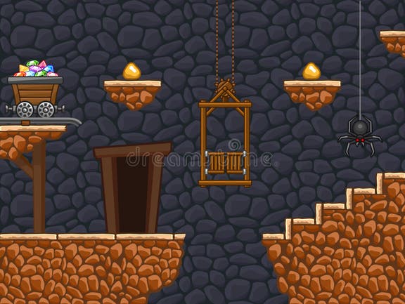 Gold Mine Game Background Stock Illustrations – 955 Gold Mine Game ...