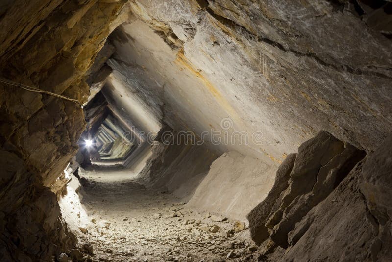 Gold mine stock image. Image of interior, lamp, exit - 48419649