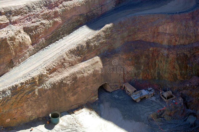 Gold mine open pit bottom stock image. Image of cobar - 29330779