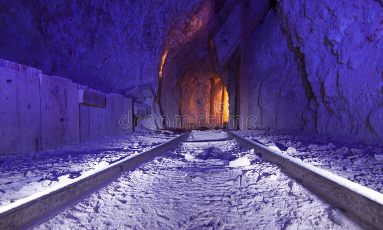 Gold Mine Tracks stock photo. Image of minerals, cavern - 26067174