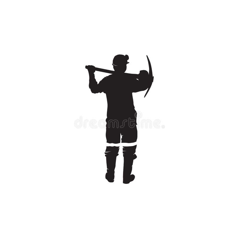 Gold Miner Logo Design Pick Axe Template Stock Vector - Illustration of ...