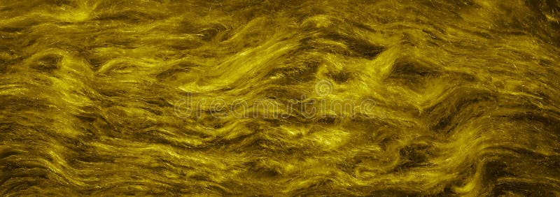 Gold Mineral Wool with a Visible Texture Stock Image - Image of wall ...