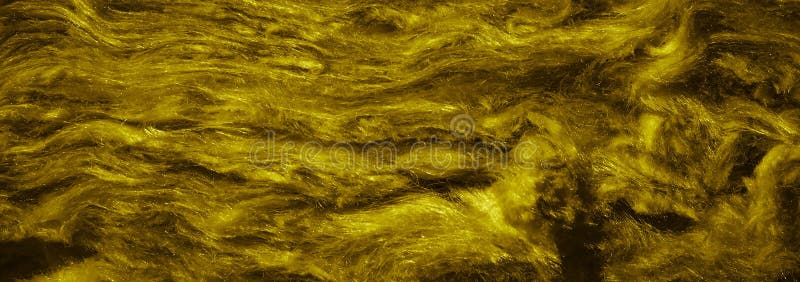 Gold Mineral Wool with a Visible Texture Stock Image - Image of detail ...