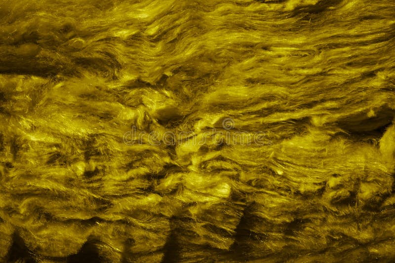 Gold Mineral Wool with a Visible Texture Stock Photo - Image of ...
