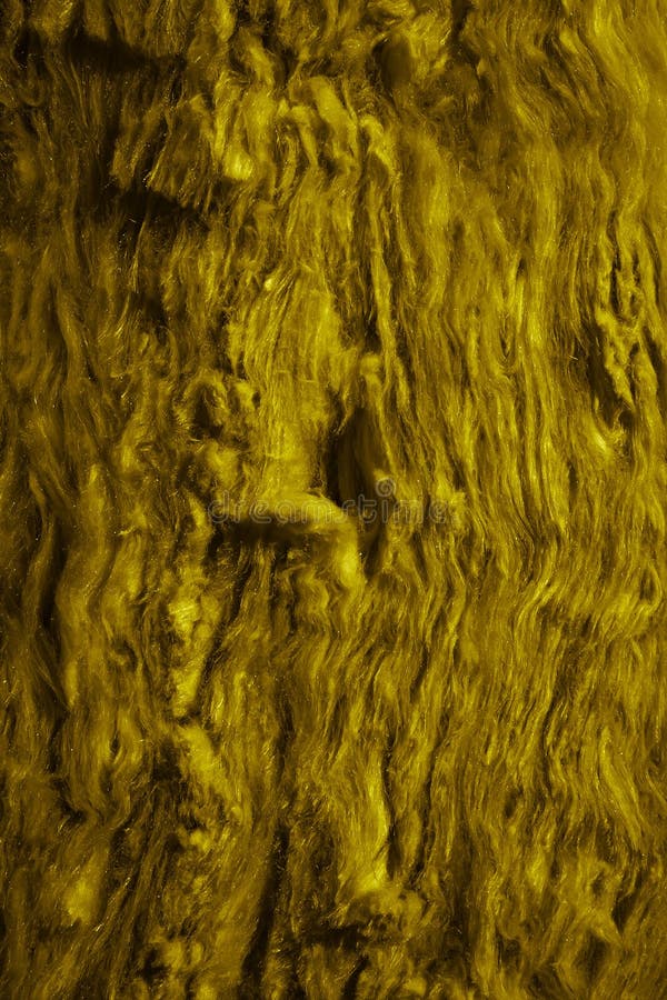 Gold Mineral Wool with a Visible Texture Stock Image - Image of ...