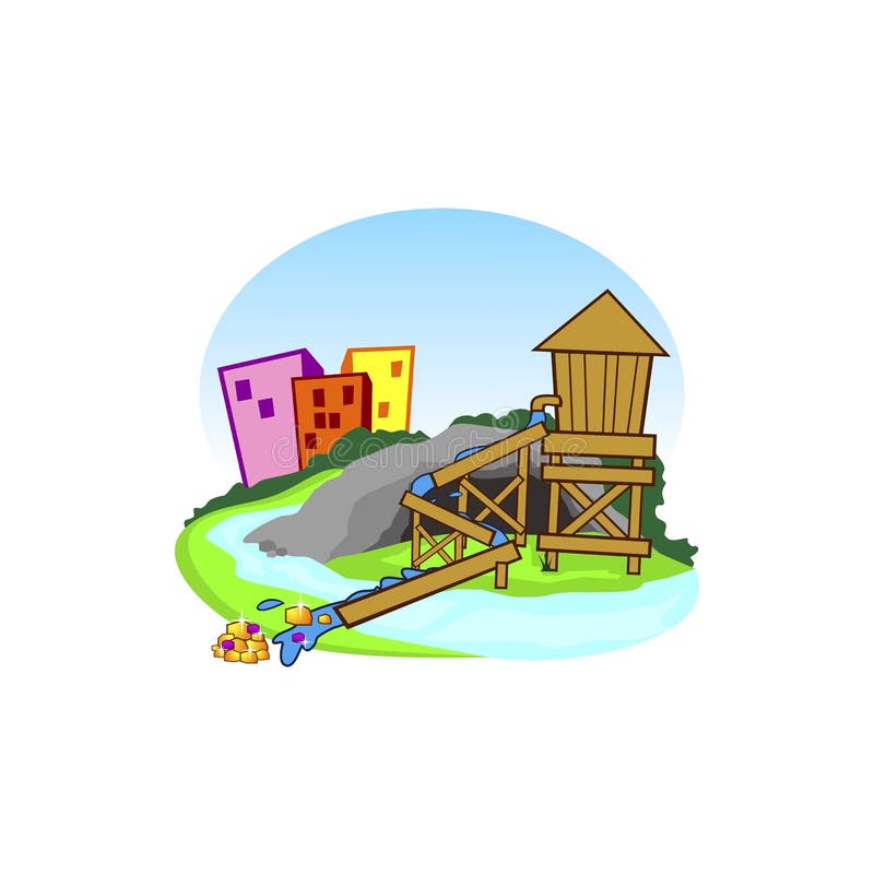 Gold Mines Cartoon Image Vector Stock Vector - Illustration of vector ...
