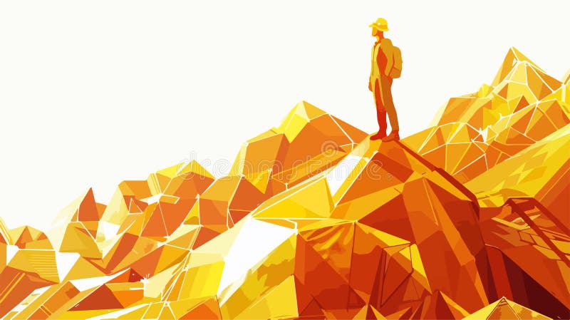 Abstract Gold Mining Concept Vector Illustration Stock Vector ...