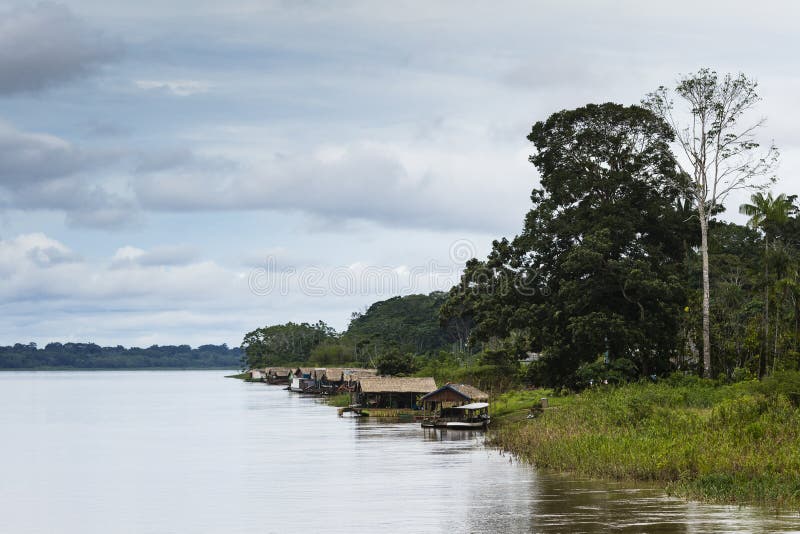 Gold Mining Barges in Purus River Stock Photo - Image of america ...