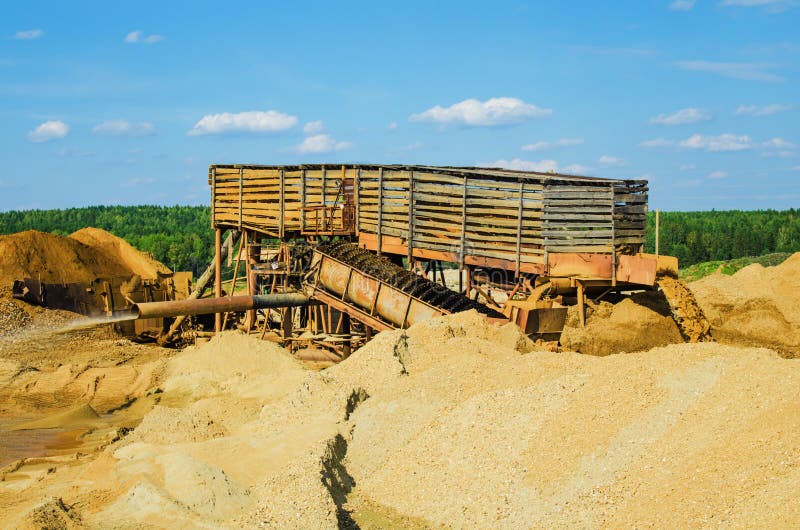 Gold Mining by the Hydraulic Method Stock Image - Image of metal ...