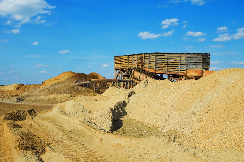 Gold Mining by the Hydraulic Method Stock Photo - Image of construction ...