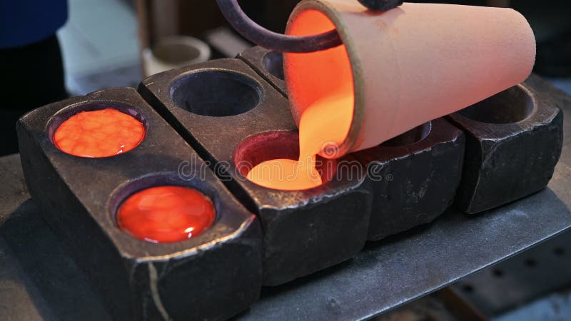 Gold Ingot Industry Factory Golden Stock Video - Video of mining ...