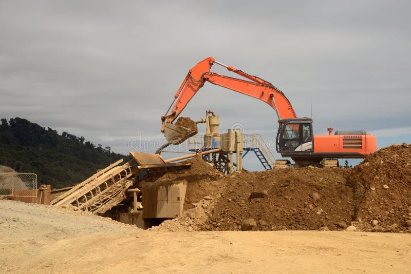 Gold mining operation stock photo. Image of industry - 88723152