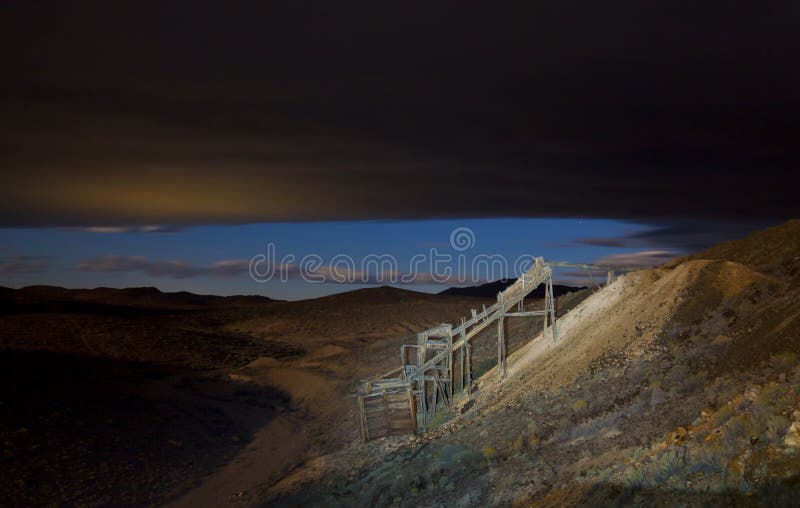 Gold Mining Ore Bin stock photo. Image of weathered, blue - 25148756