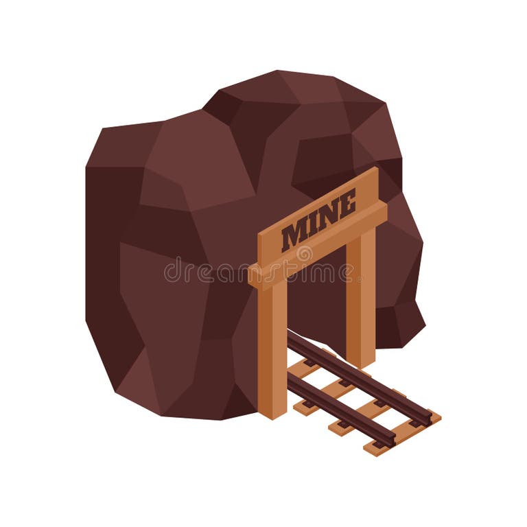 Gold Mining Rush Vector Illustration Stock Vector - Illustration of ...