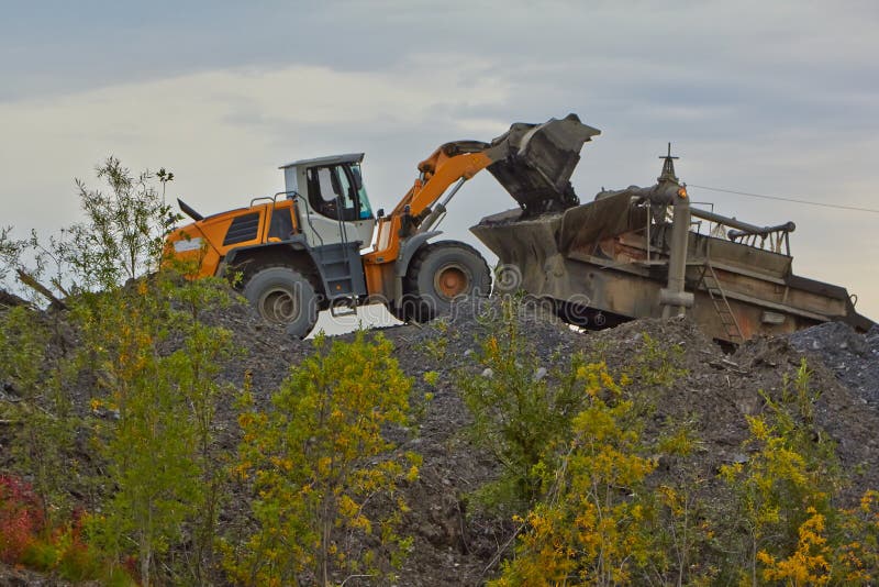 Gold Mining in Susuman. an Auto-loader and De-rocker Stock Image ...
