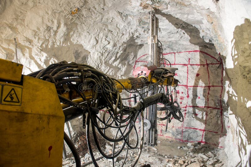 Underground Mine, Mineral Extraction Machine, Coal, Gold, Silver. Stock ...