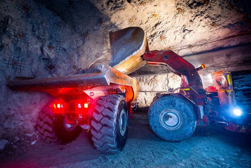 Underground Gold Mine Ore Loading Machine Stock Photos - Free & Royalty ...