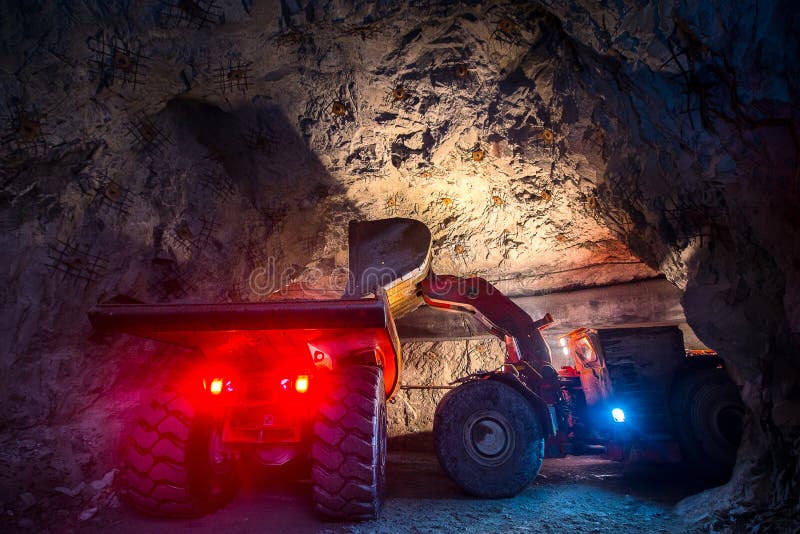 Gold mining underground stock photo. Image of machine - 84330978