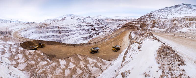 Gold mining in the winter stock photo. Image of heavy - 86562218