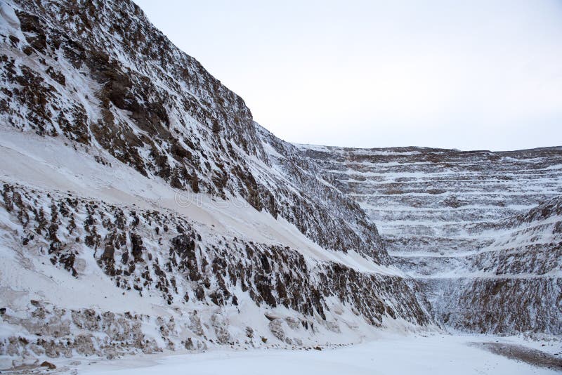 Gold mining in the winter stock photo. Image of nature - 87483606