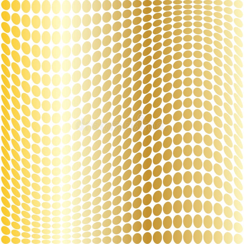 Gold mod warped dots stock illustration. Illustration of geometric ...