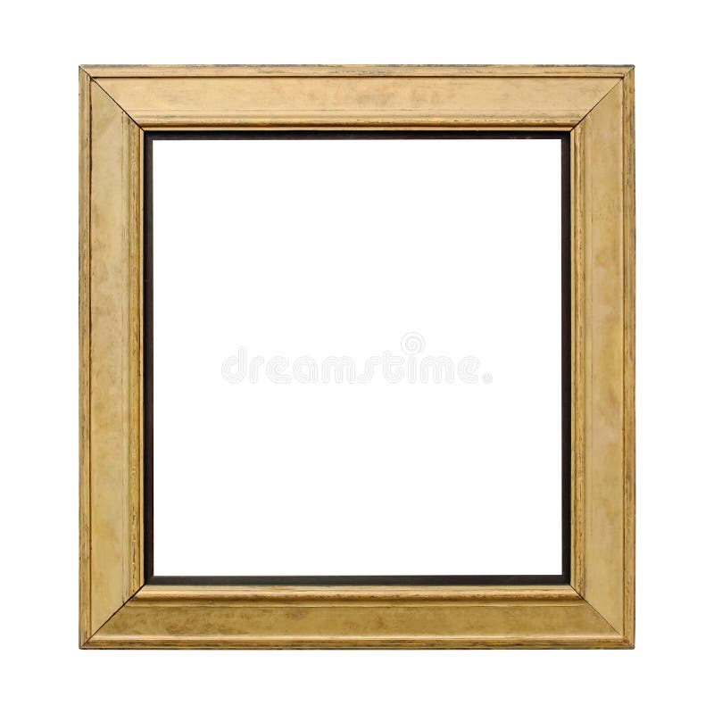 Gold Modern Photo Frame Square Border Shine Mate Simple Metallic Stock ...