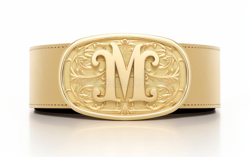 A Gold Money Clip with Letter Stock Illustration - Illustration of ...