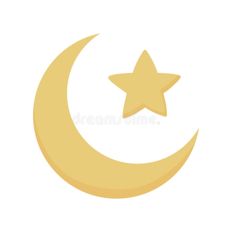 Gold moon and star stock vector. Illustration of vector - 223449550