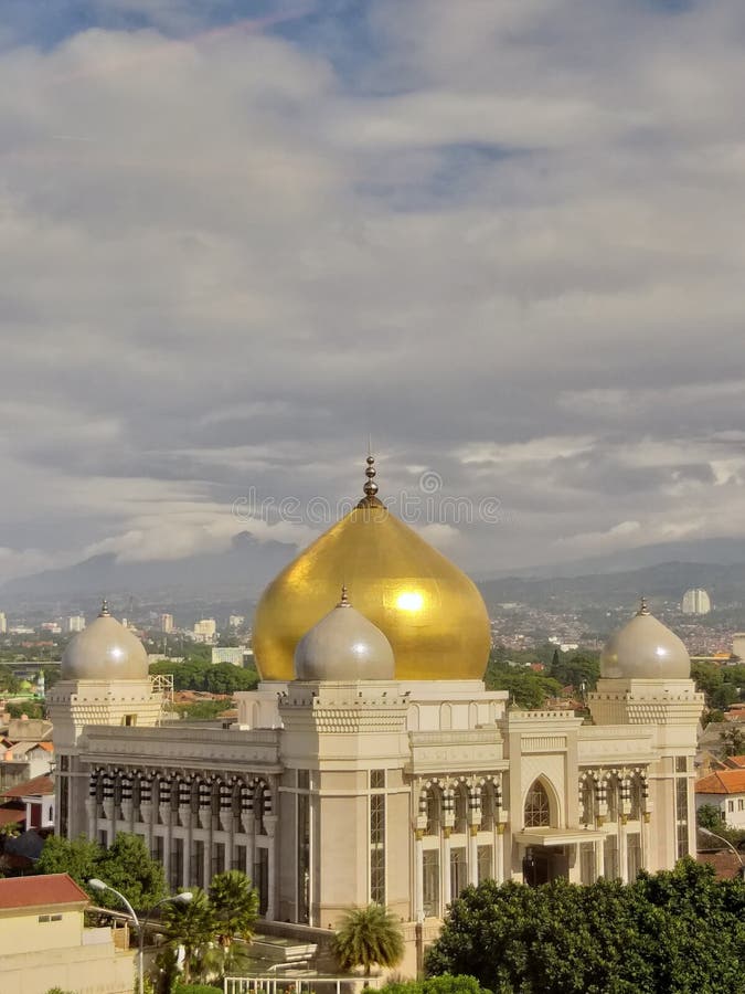 Gold Mosque stock photo. Image of yellow, darkness, sunlight - 205398634
