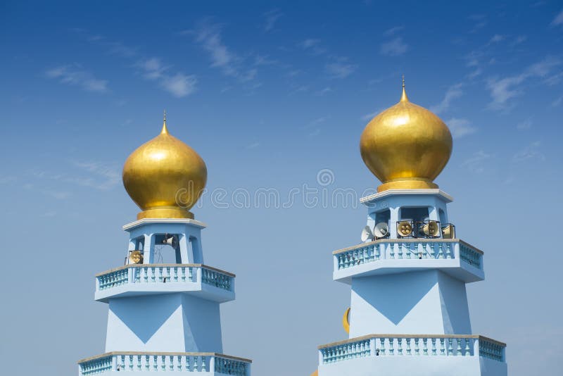 Gold mosque stock image. Image of color, culture, faith - 70613631