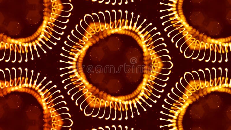 Gold Motion Design Background with Symmetrical Pattern. Abstract Sci-fi ...