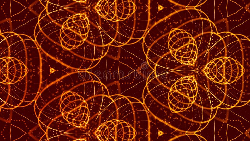 Gold Motion Design Background with Symmetrical Pattern. Abstract Sci-fi ...