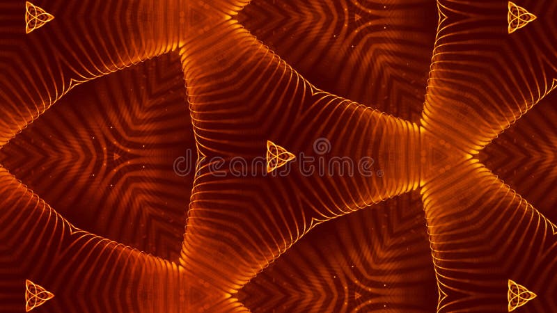 Gold Motion Design Background with Symmetrical Pattern. Abstract Sci-fi ...
